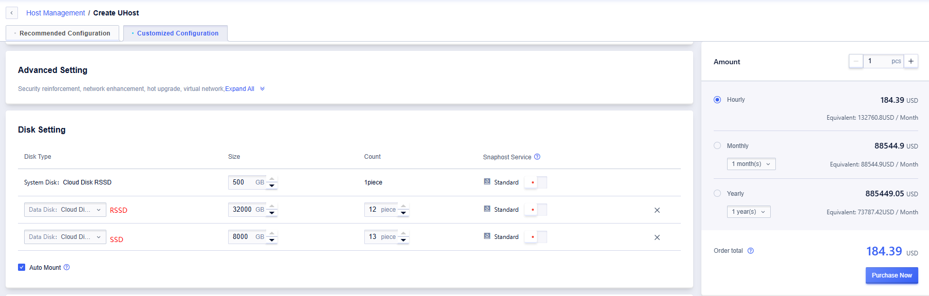 SurferCloud Disk Options: Up to 32TB*25=800TB Data Disks, Flexible System and Data Disk ...