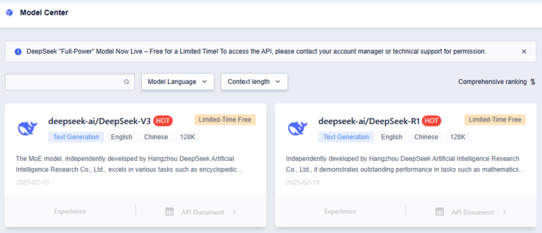 Free deepseek-ai/DeepSeek-R1/V3 on SurferCloud UModelVerse - SurferCloud Blog